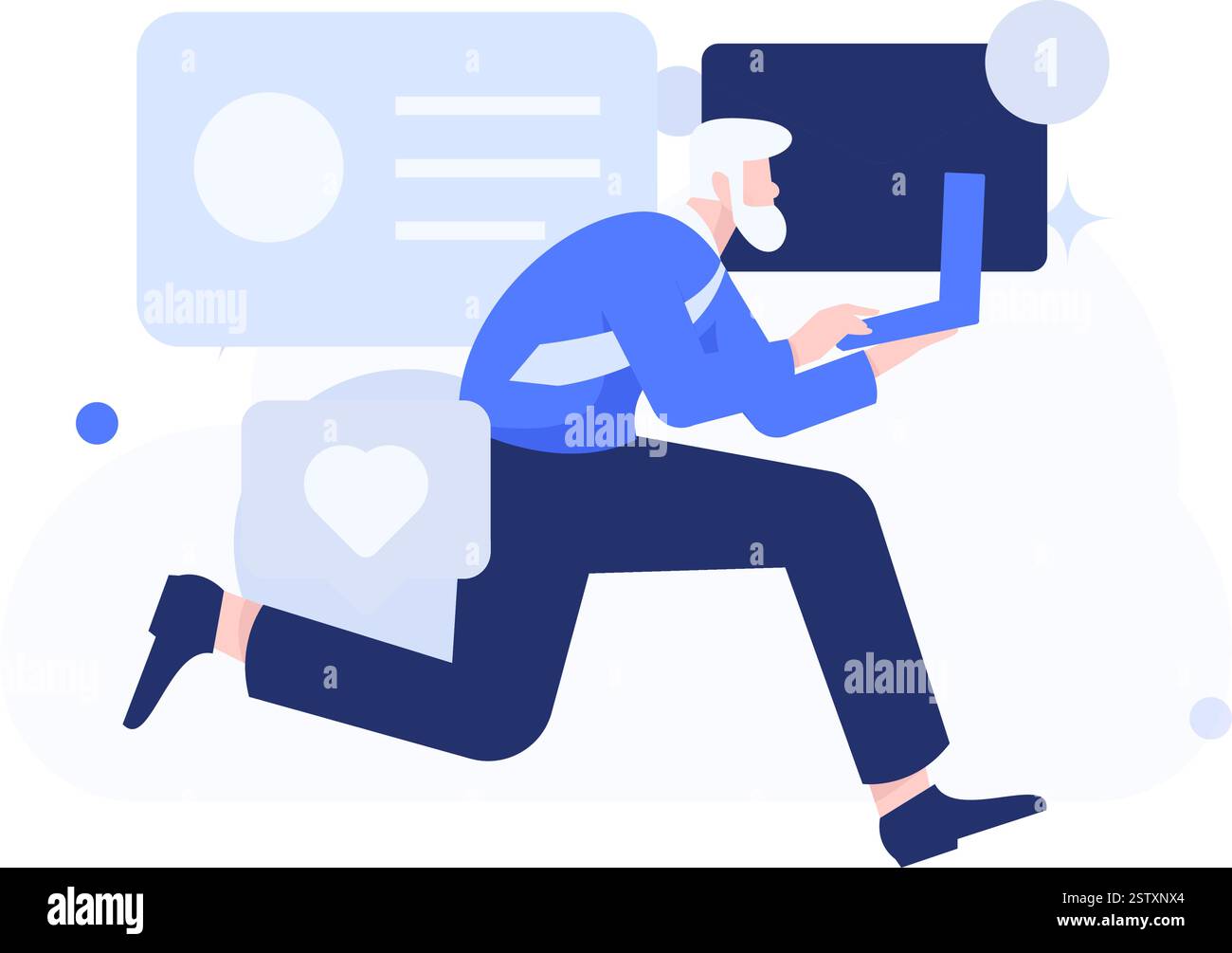 Personnel doing job interview flat vector concept operation hand drawn ...