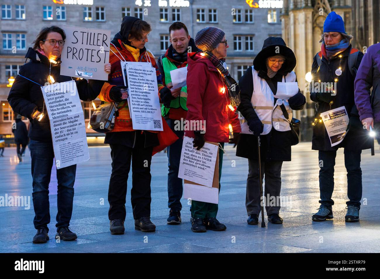 chain of lights against right-wing extremism, hatred and hate speech ...