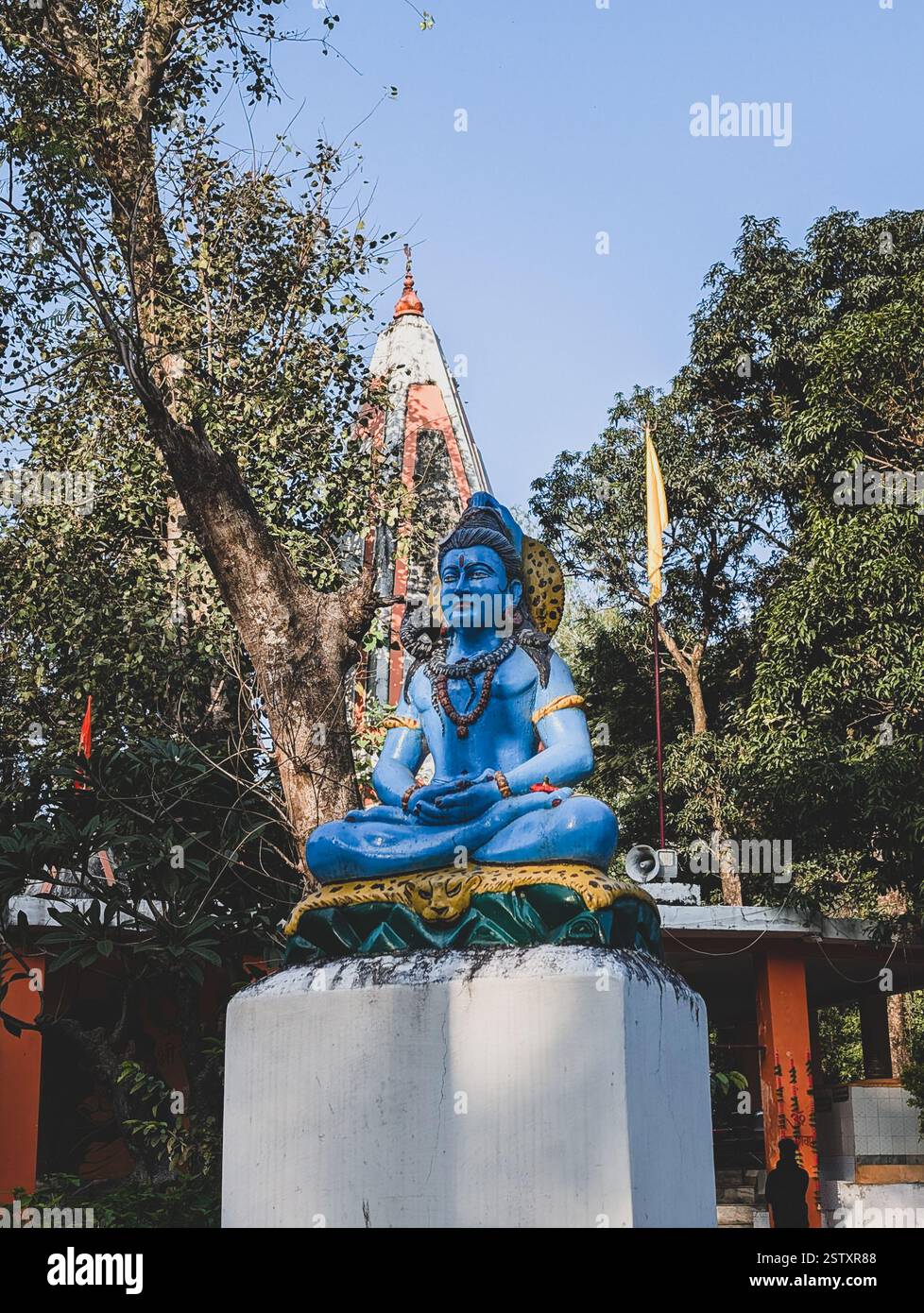Feb'17th2025 Dehradun Uttarakhand India. Blue Lord Shiva statue ...