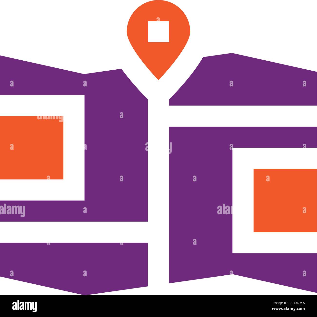 Tri Folded Map Vector Icon Design Illustration Stock Vector Image & Art ...