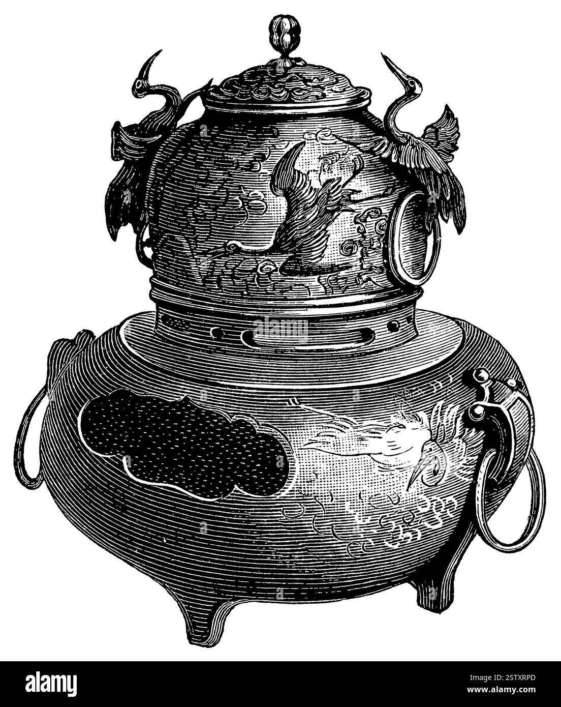 Ancient Bronze Art. Japanese hot pot. Publication of the book Meyers ...