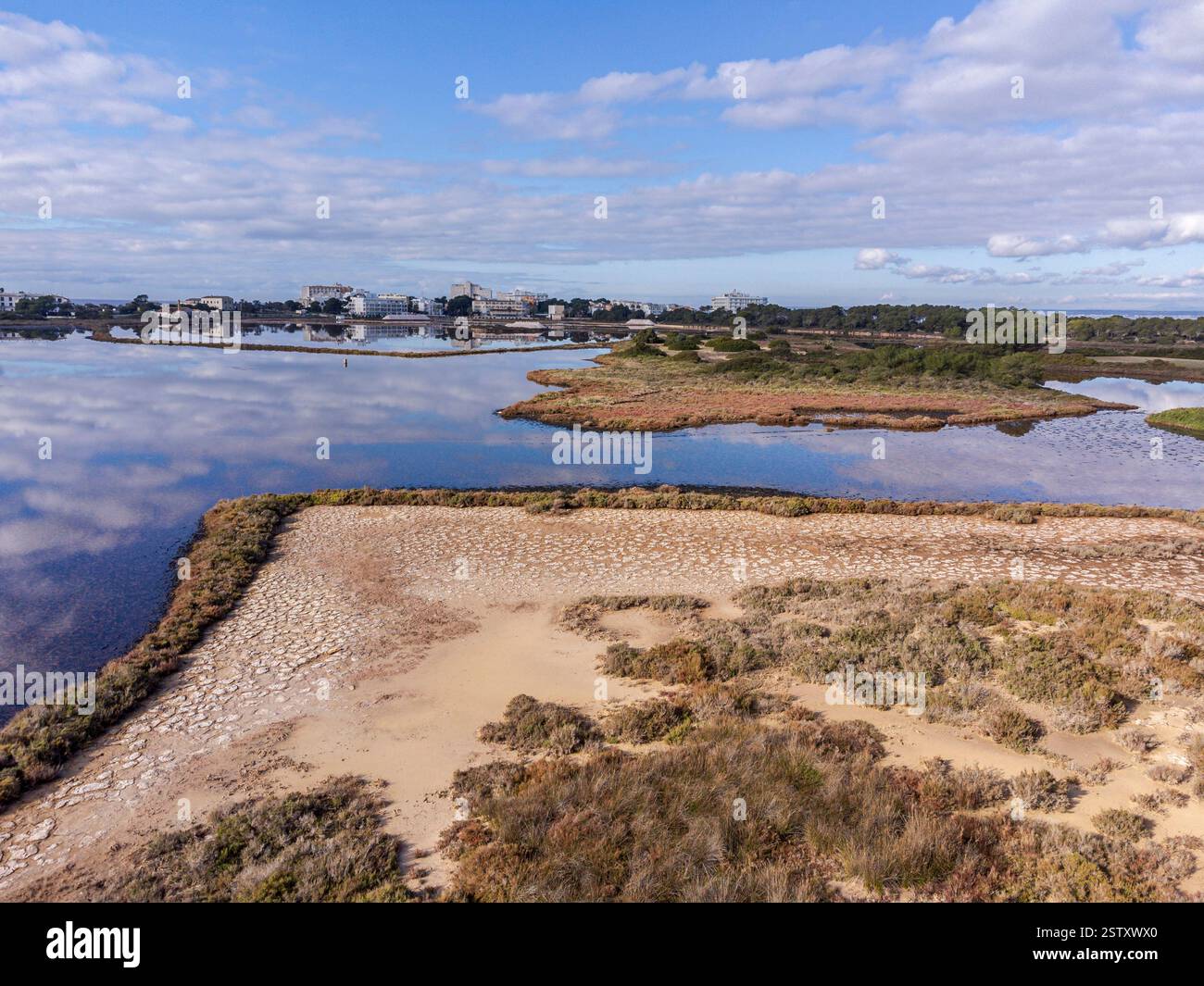 Sa Vall salt lake Stock Photo - Alamy