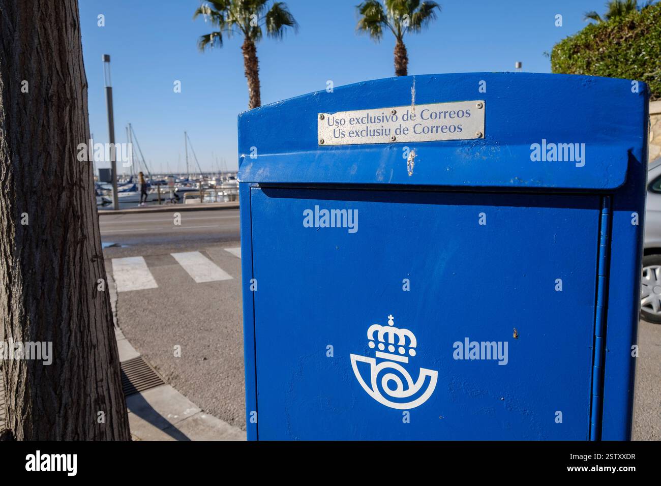 Post box in Es Molinar Stock Photo - Alamy