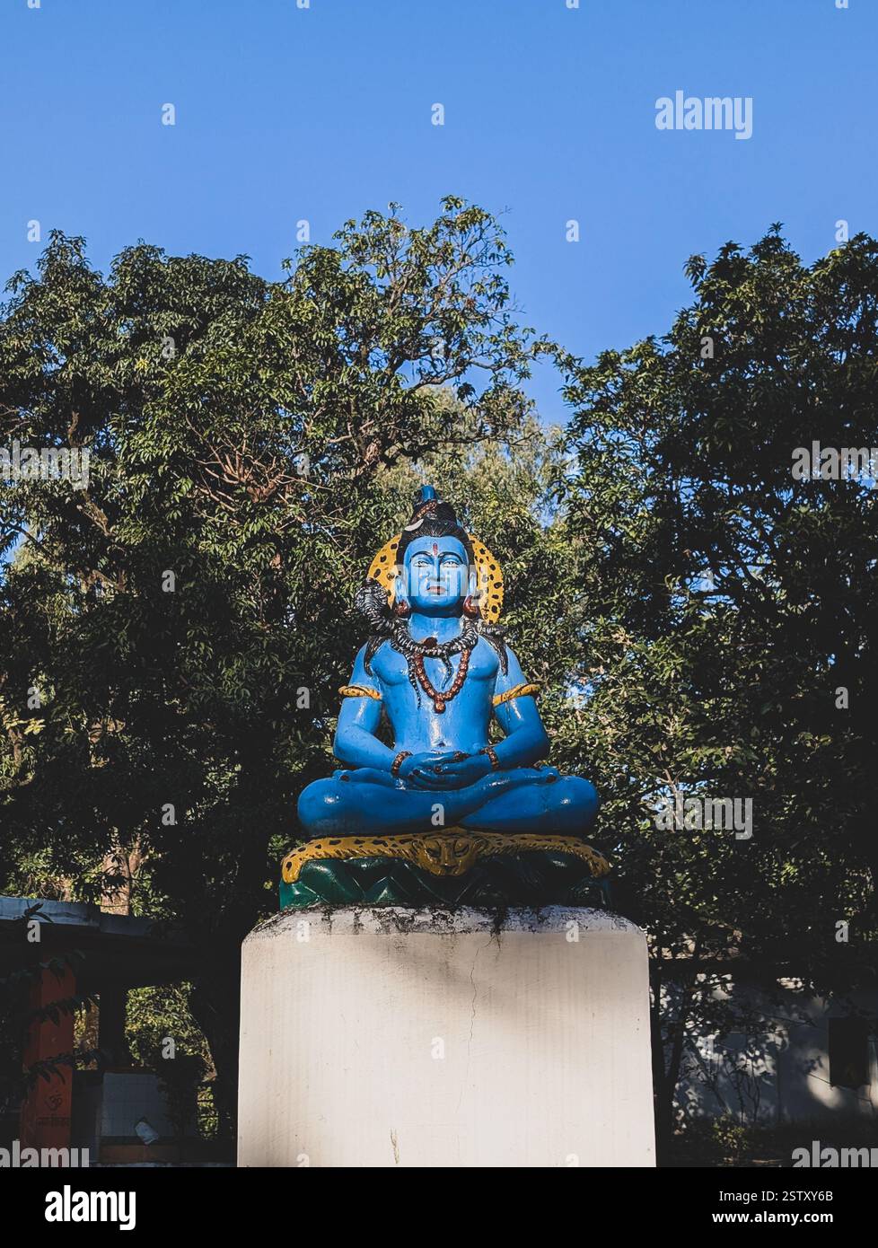 Feb'17th2025 Dehradun Uttarakhand India. Blue Lord Shiva statue ...