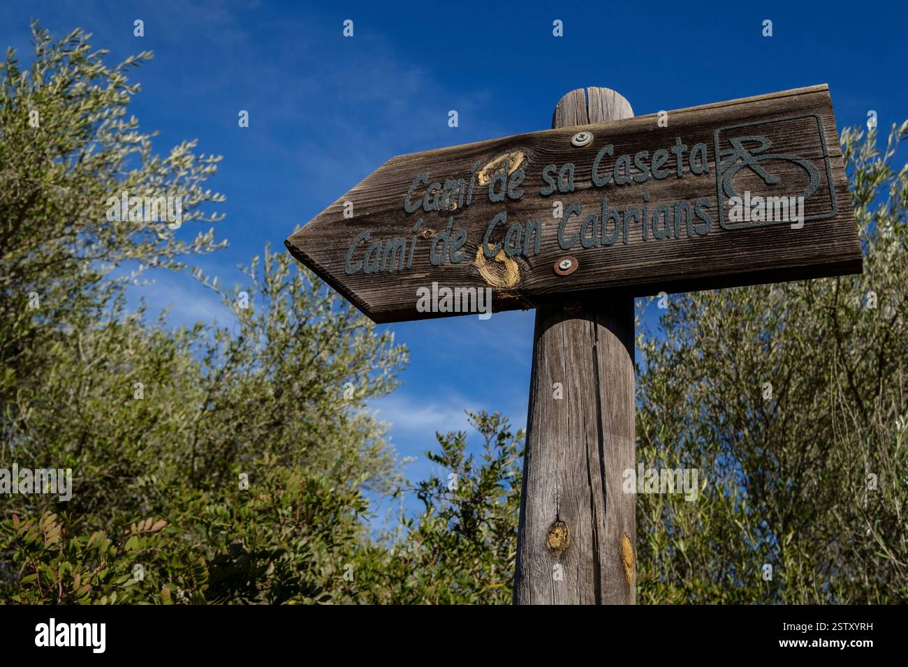 Cycle route road signage Stock Photo - Alamy