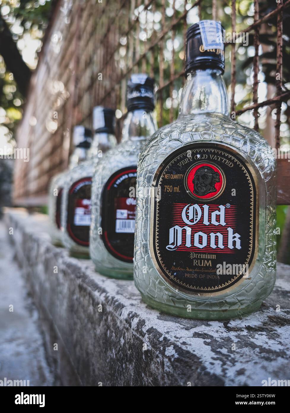 Old monk bottles hi-res stock photography and images - Alamy