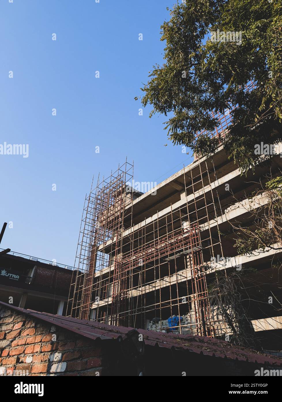 Feb15th2025 Dehradun Uttarakhand India. Under construction building ...