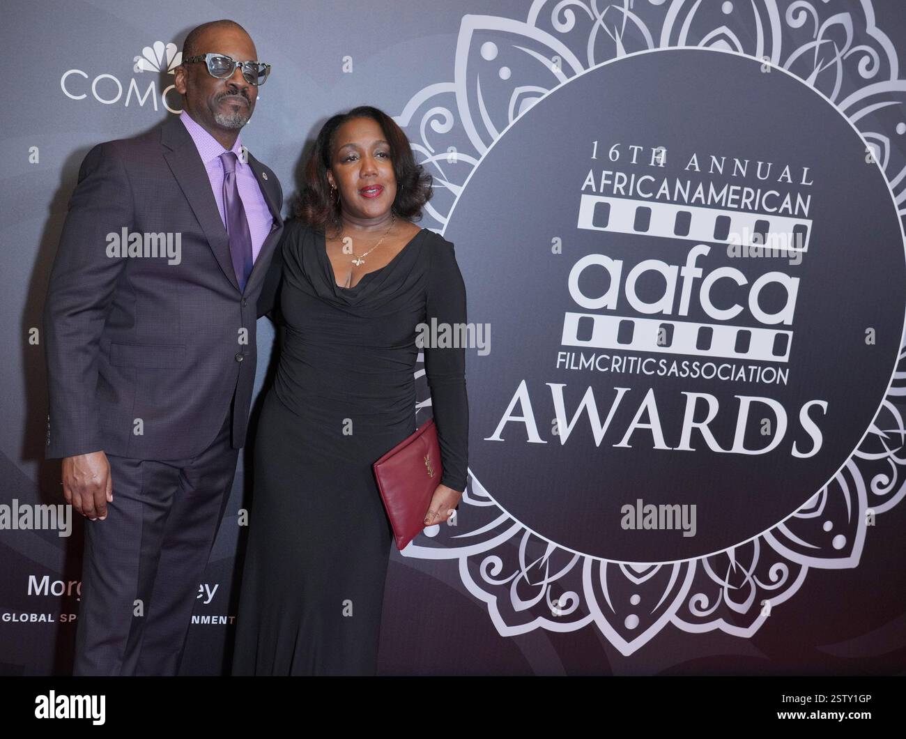 Los Angeles, USA. 19th Feb, 2025. (L-R) Floyd Rance and Stephanie Rance ...