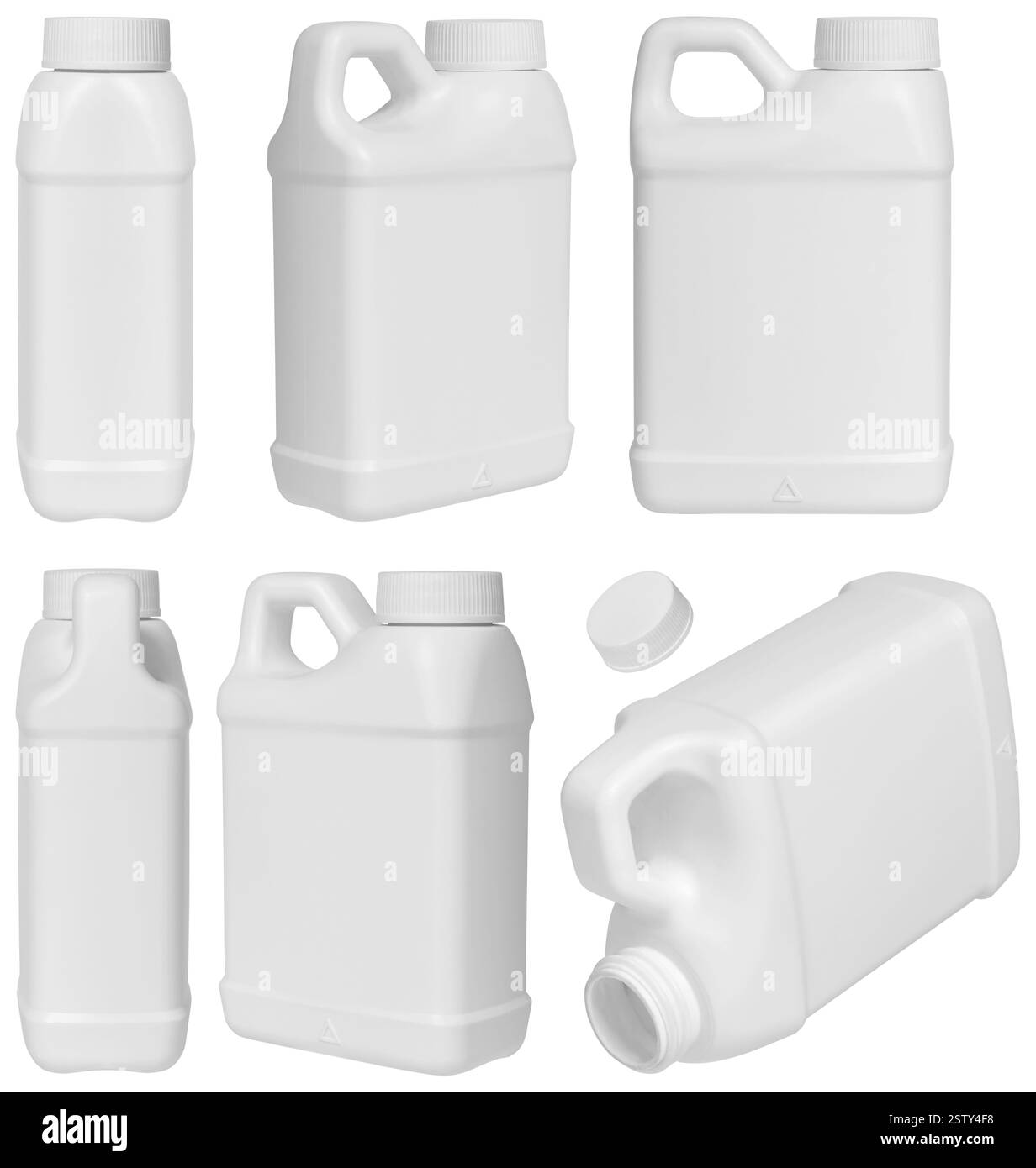 canister template angle view for merchandise. isolated set Stock Photo ...