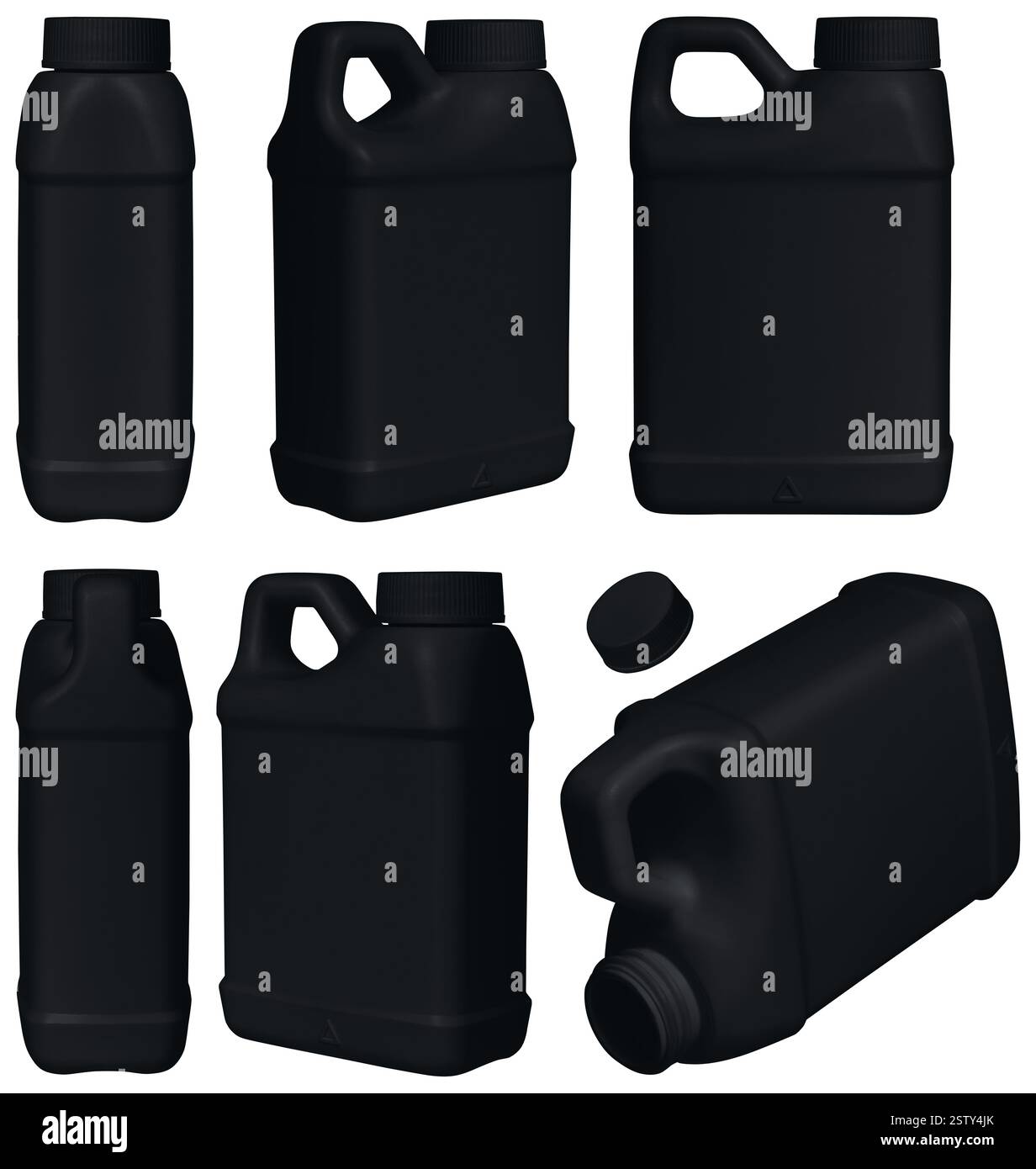 canister template angle view for merchandise. isolated set Stock Photo ...