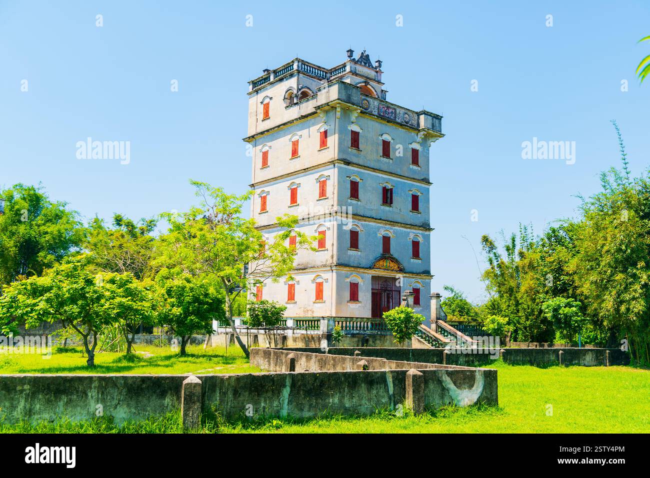 Diaolou cluster in Zili Village, Kaiping, Jiangmen, Guangdong Stock ...