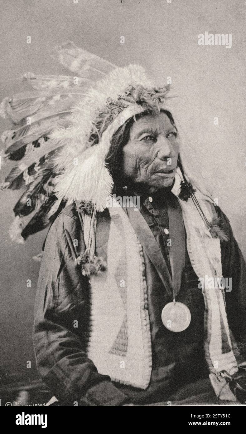 Portrait of Sioux Indian called Picket Pin. Dakota, North American ...