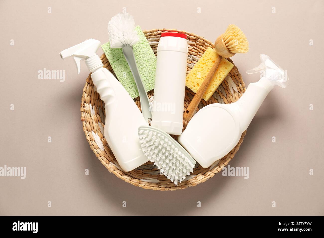 Set different cleaning disinfectant products hi-res stock photography ...