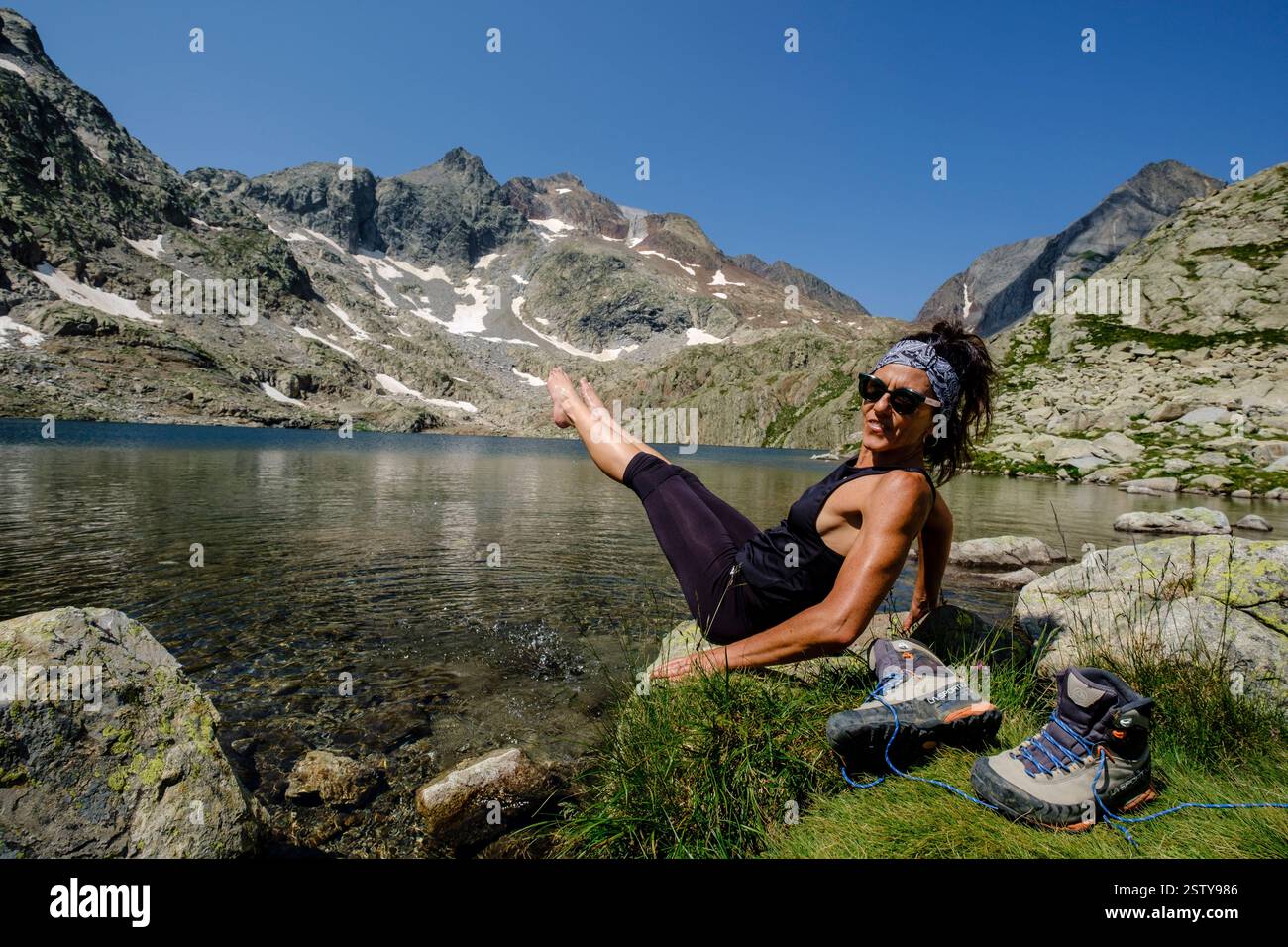 Ibones azules and Bachimaña alto route, Huesca province, Spain Stock ...