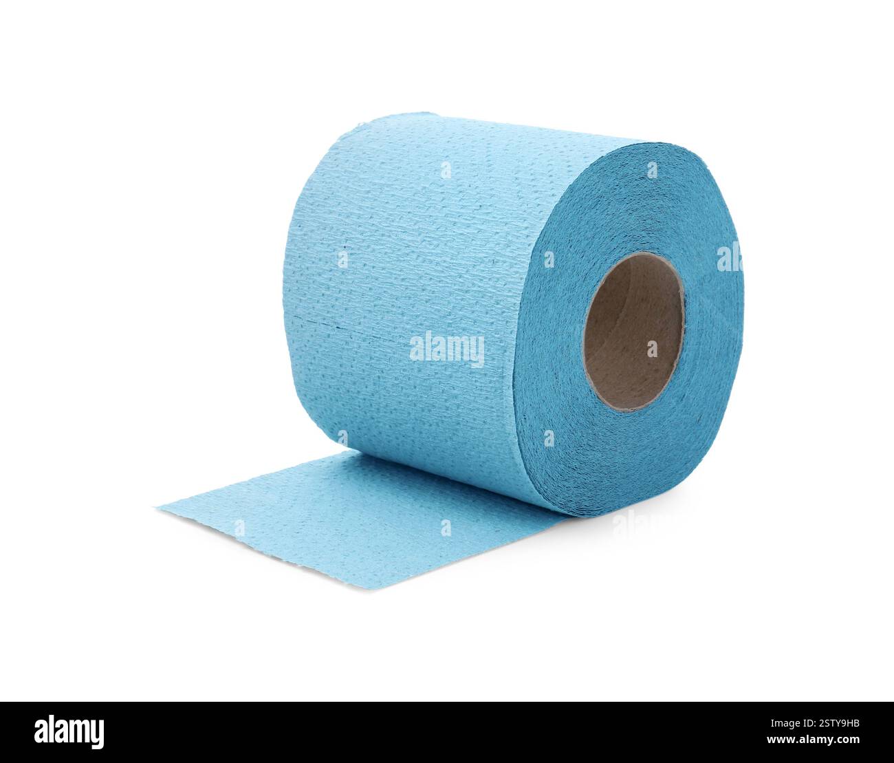 Light blue toilet paper roll isolated on white Stock Photo - Alamy