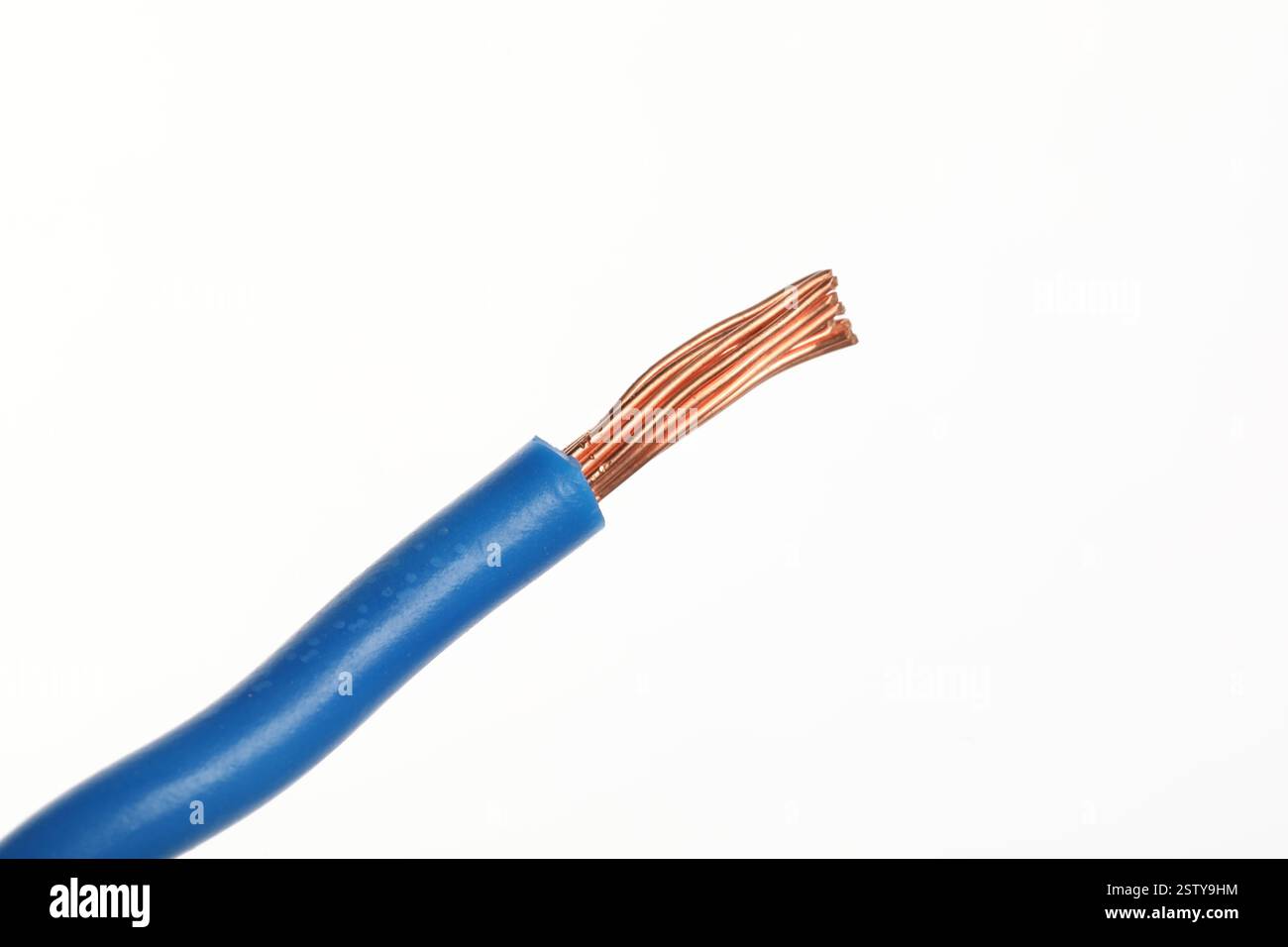 Blue stripped electrical wire hi-res stock photography and images - Alamy