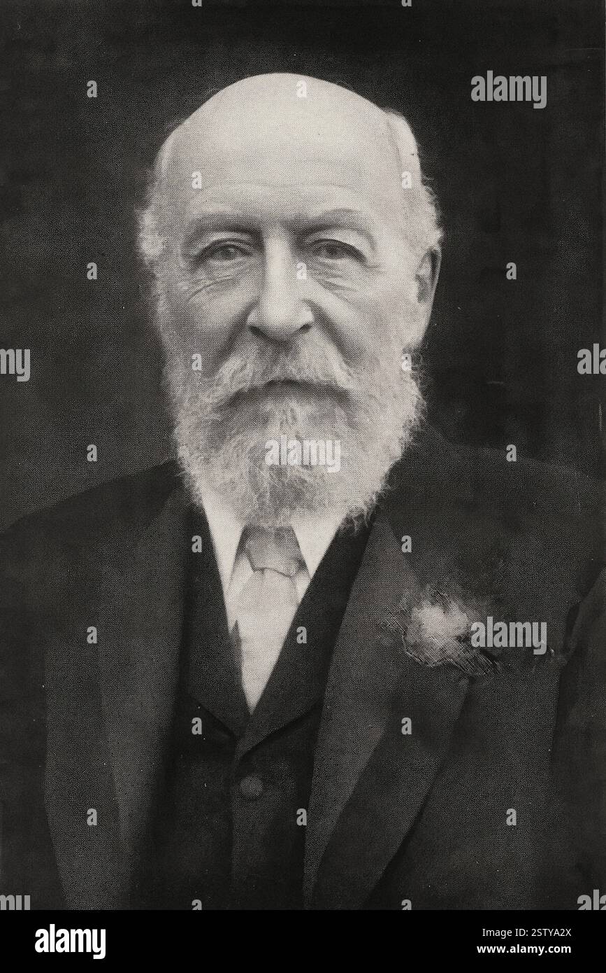 Portrait of George Cadbury (1839-1922) in 1906 at the age of 78 ...