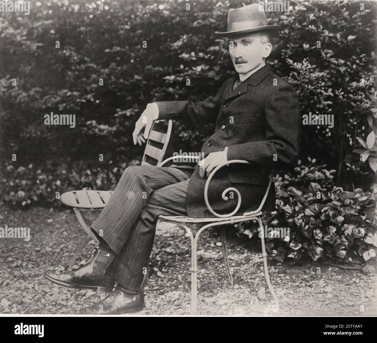 Portrait of Henri Bergson (1859-1941) French philosopher, sitting in ...