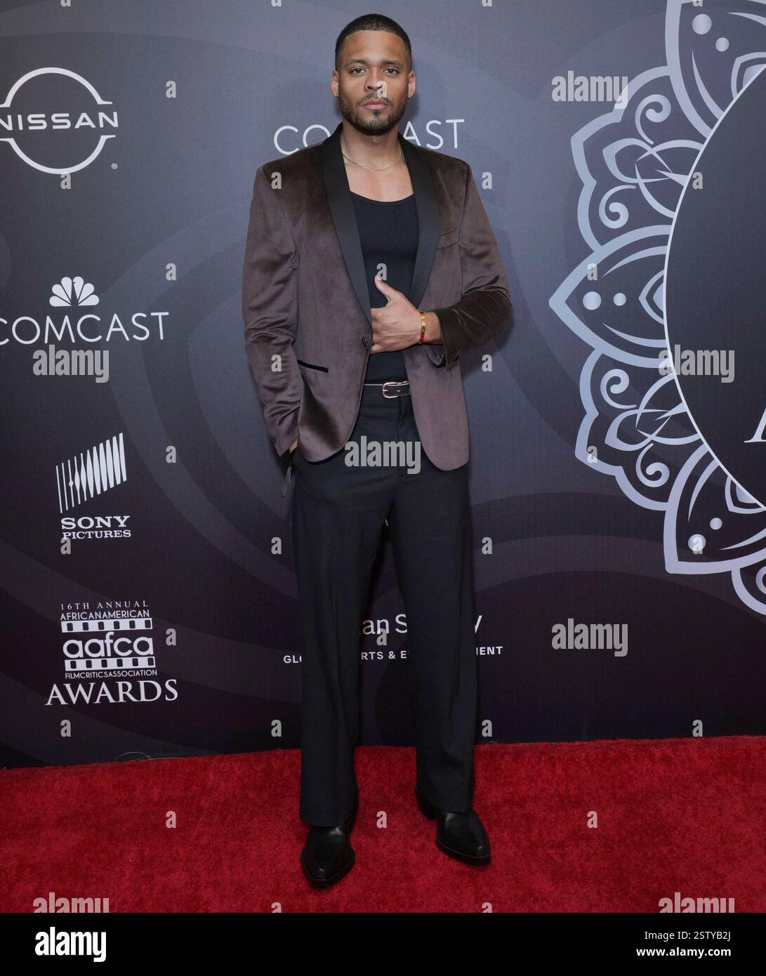 Los Angeles, USA. 19th Feb, 2025. Deric Augustine arrives at the 16th ...