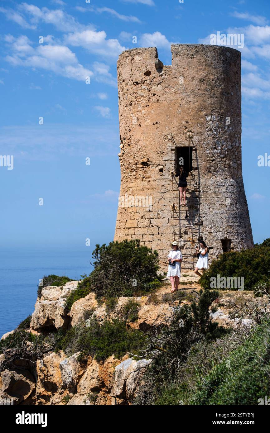 Tourists visiting Cap Blanc tower built in 1579 Stock Photo - Alamy