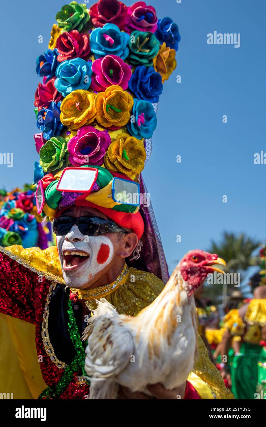 Congo dance and costume during Great Parade at Barranquilla's Carnival ...