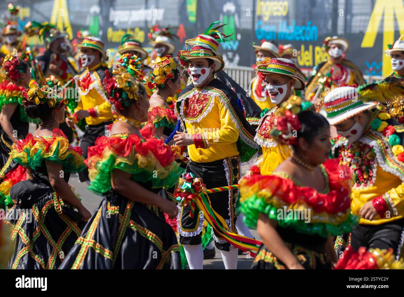 Garabato dance and costume during Great Parade at Barranquilla's ...