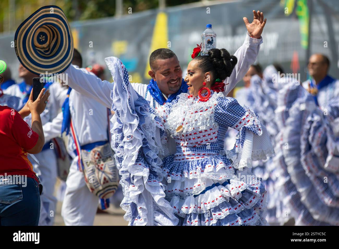Cumbiamba troupe during Great Parade at Barranquilla's Carnival ...