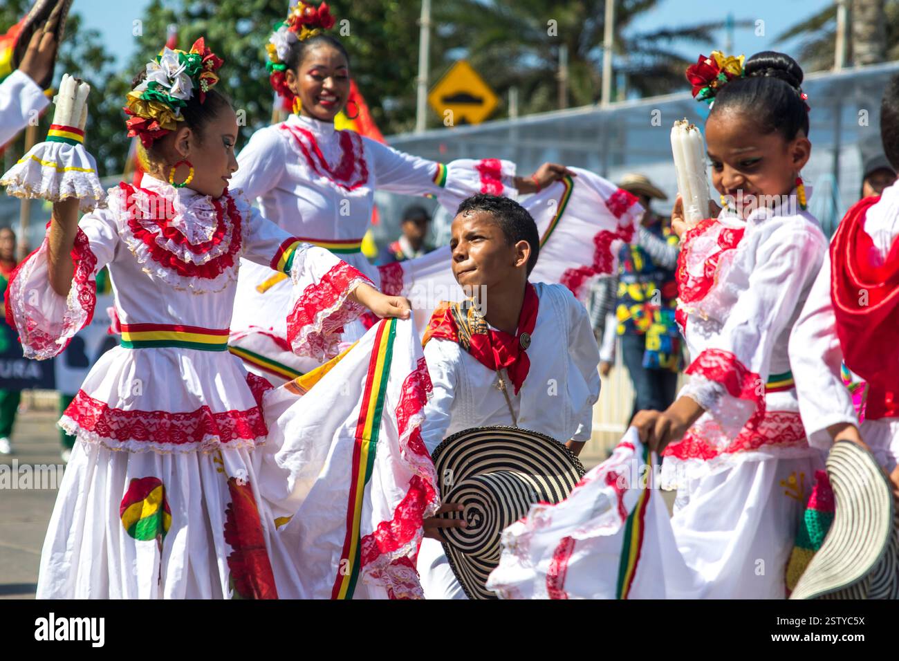 Cumbiamba troupe during Great Parade at Barranquilla's Carnival ...