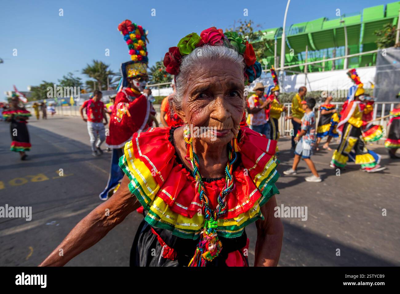 Cumbiamba troupe during Great Parade at Barranquilla's Carnival ...