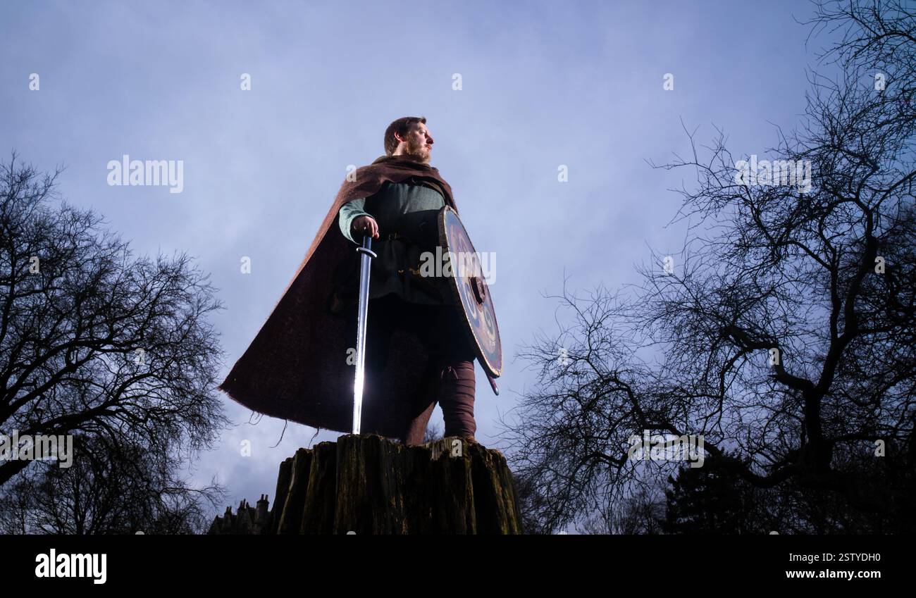 Viking re-enactor Mike Broadley during a photocall for the Jorvik ...