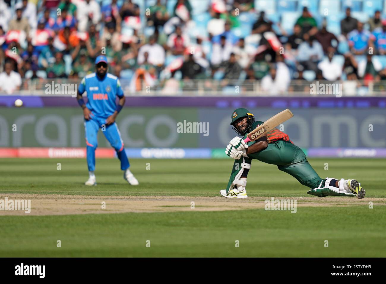 Bangladesh's Jaker Ali plays a shot during the ICC Champions Trophy ...