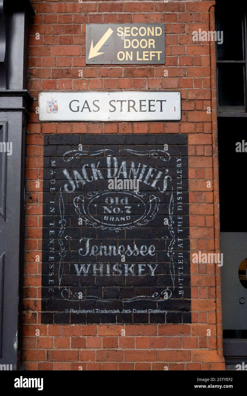 Jack Daniels sign, Gas Street, Birmingham, West Midlands, England, UK ...