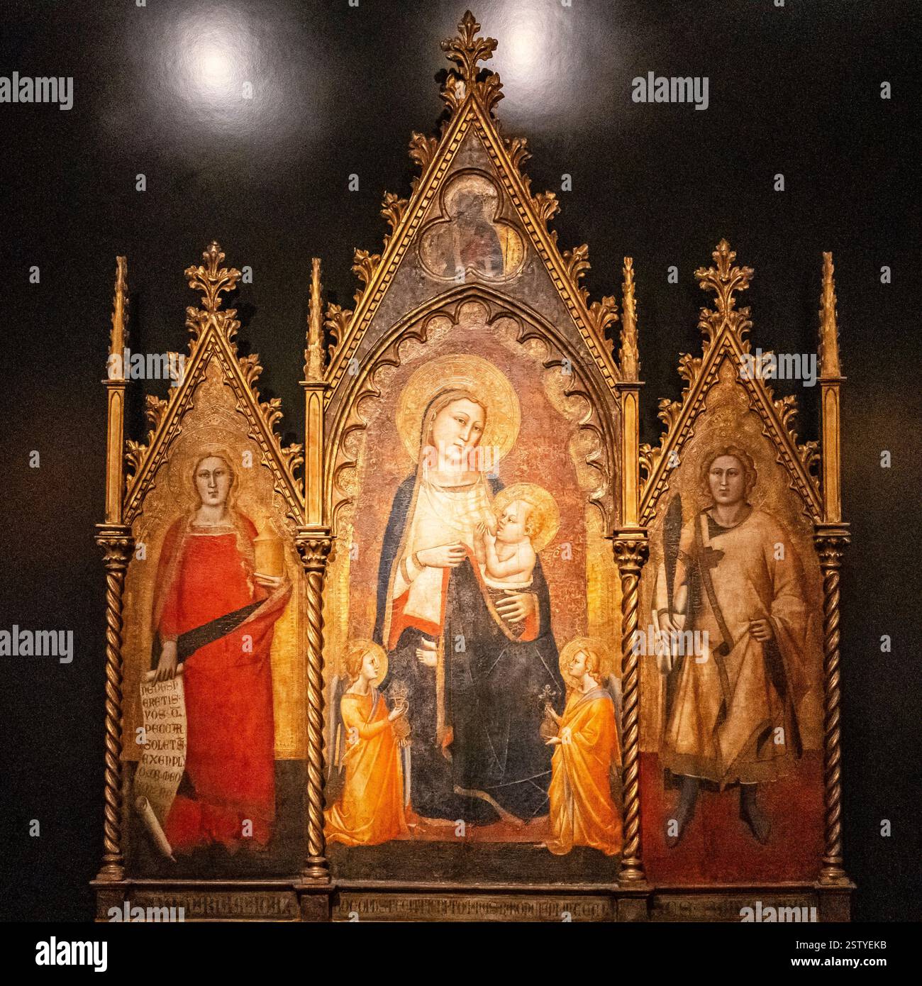 Triptych with the Virgin and Child Stock Photo - Alamy