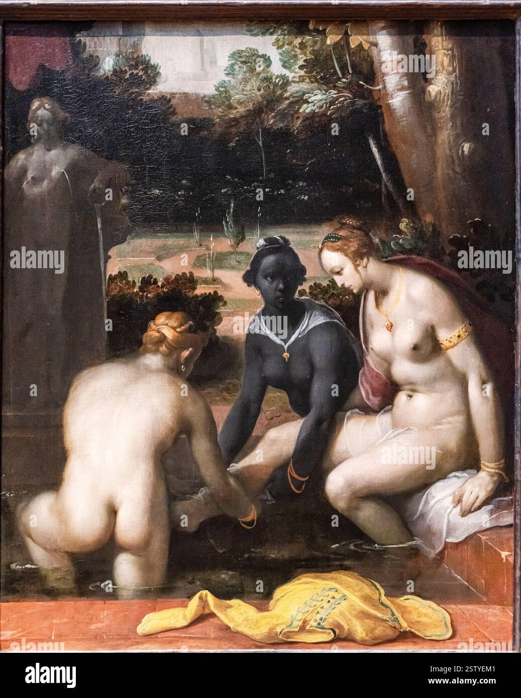 Bathsheba at her Toilet, Cornelis Cornelisz van Haarlem, oil on canvas, 1594, Amsterdam ...