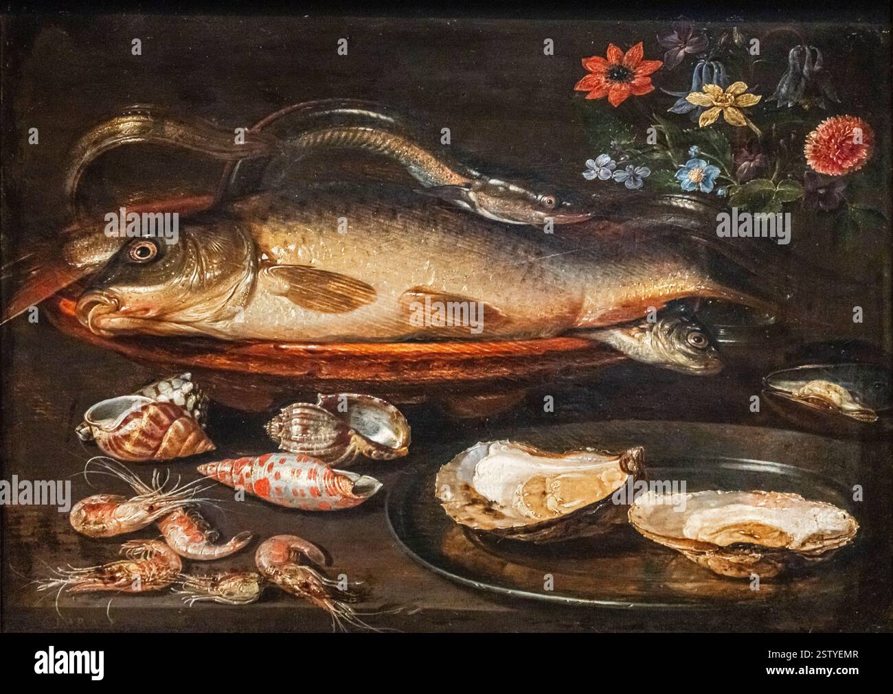 Still Life with Fish Stock Photo - Alamy