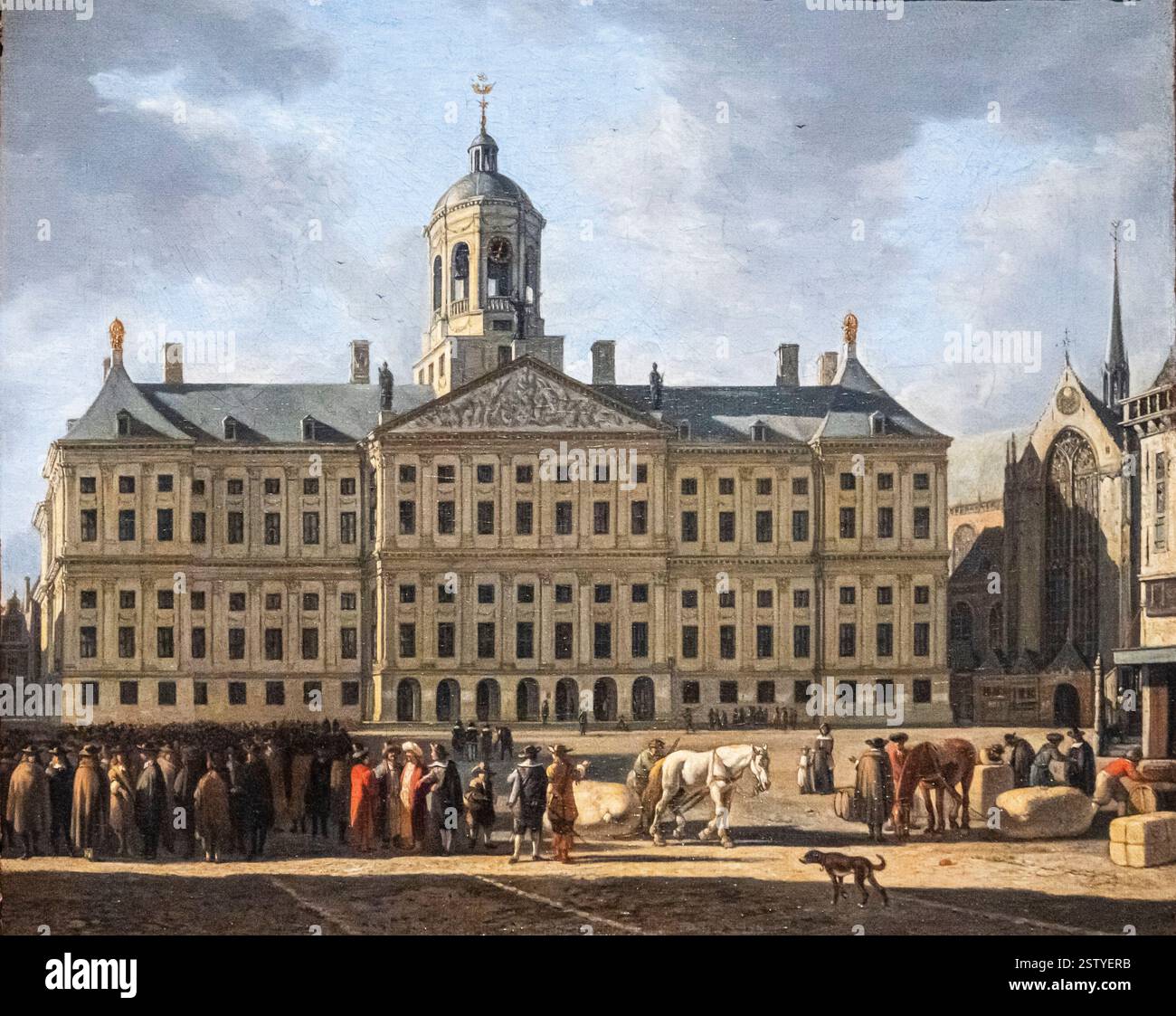 The town hall on dam square hi-res stock photography and images - Alamy