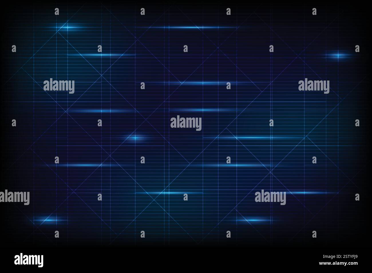 Abstract blue digital network glowing Stock Vector Images - Alamy