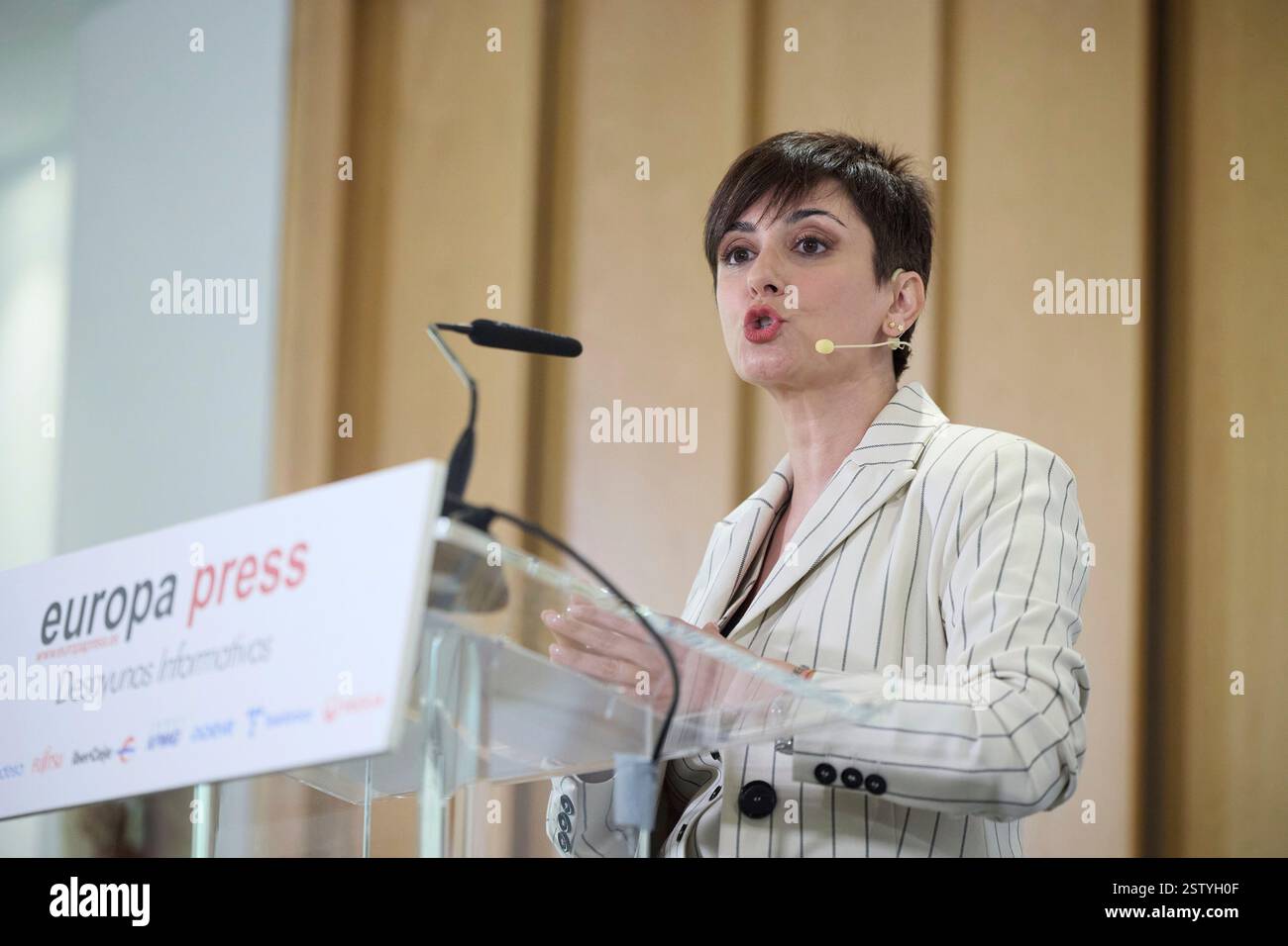 The Minister of Housing, Isabel Rodríguez, speaks during a Europa Press ...