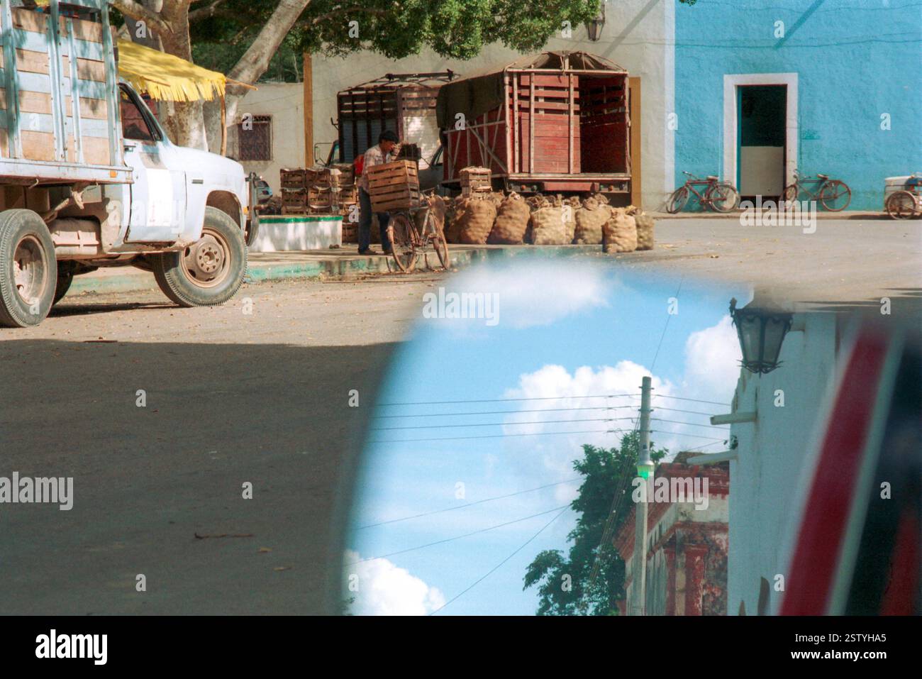 street scene near Park in Merida city, Merida, Yucatan, Mexico 1985 ...