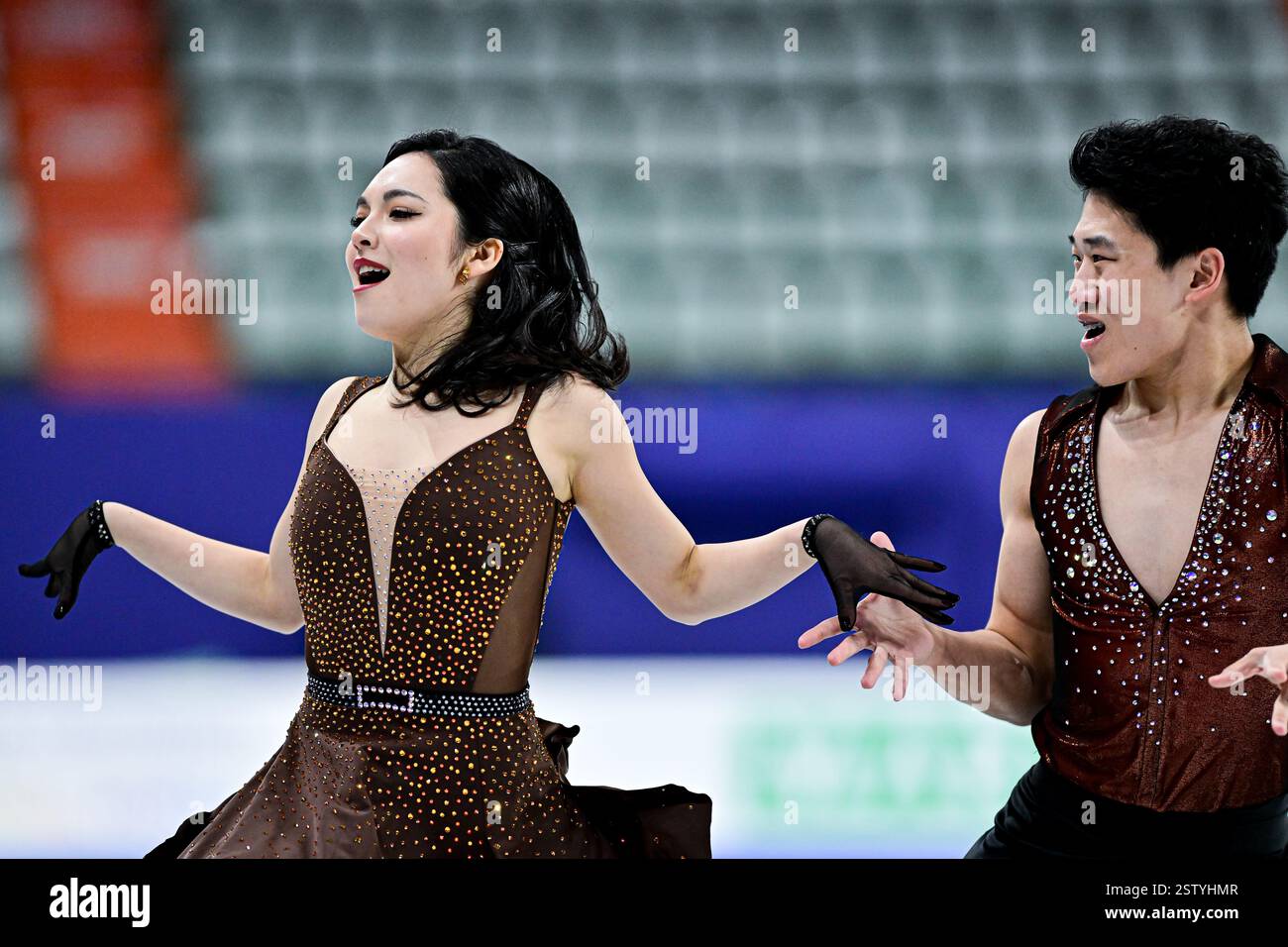 Hannah LIM & Ye QUAN (KOR), during Ice Dance Rhythm Dance, at the ISU ...