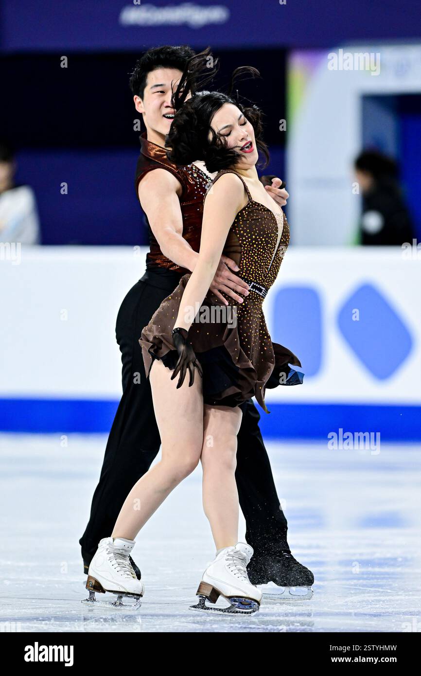 Hannah LIM & Ye QUAN (KOR), during Ice Dance Rhythm Dance, at the ISU ...