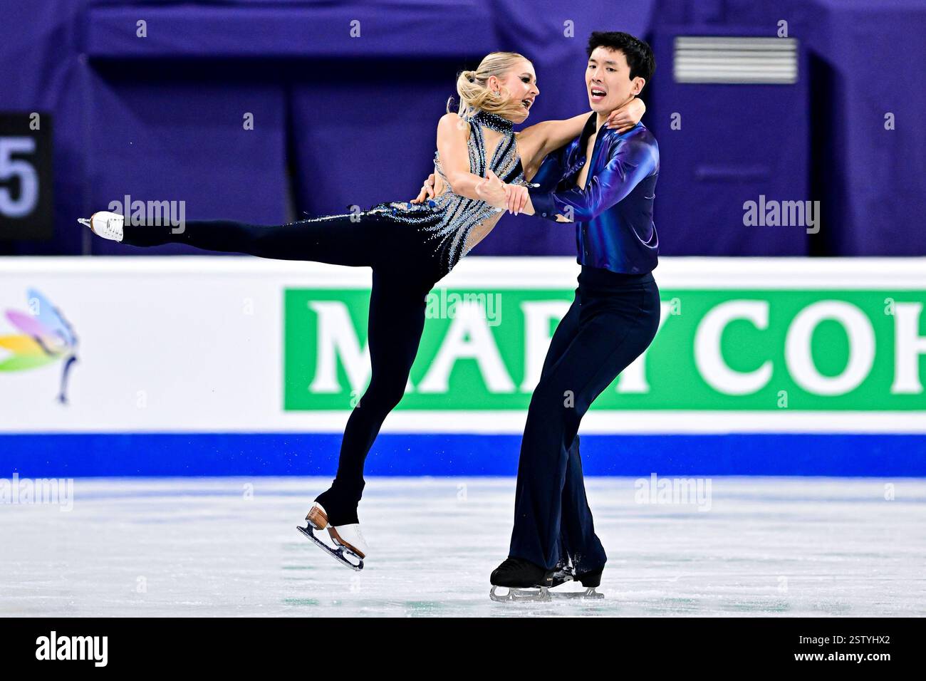 Holly HARRIS & Jason CHAN (AUS), during Ice Dance Rhythm Dance, at the ...