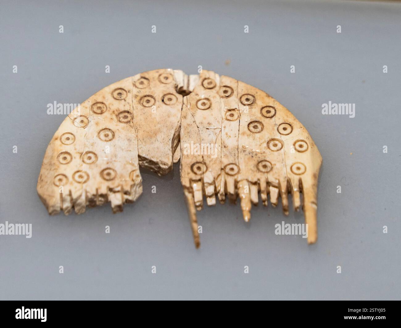 Ivory comb with exotic decoration of Phoenician influence Stock Photo ...