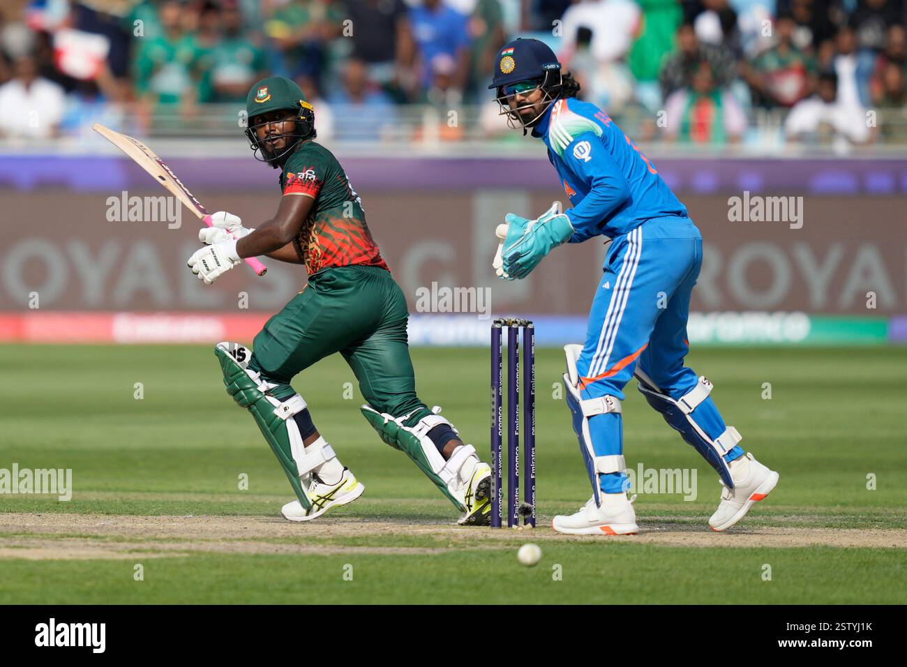 Bangladesh's Jaker Ali plays a shot during the ICC Champions Trophy ...