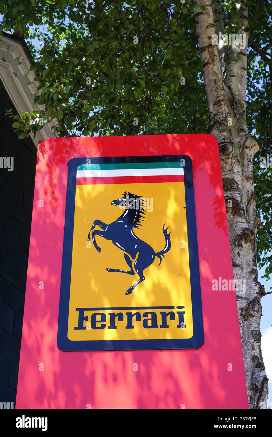 Ferrari logo of Italian sports car maker. Luxury car manufacturer ...