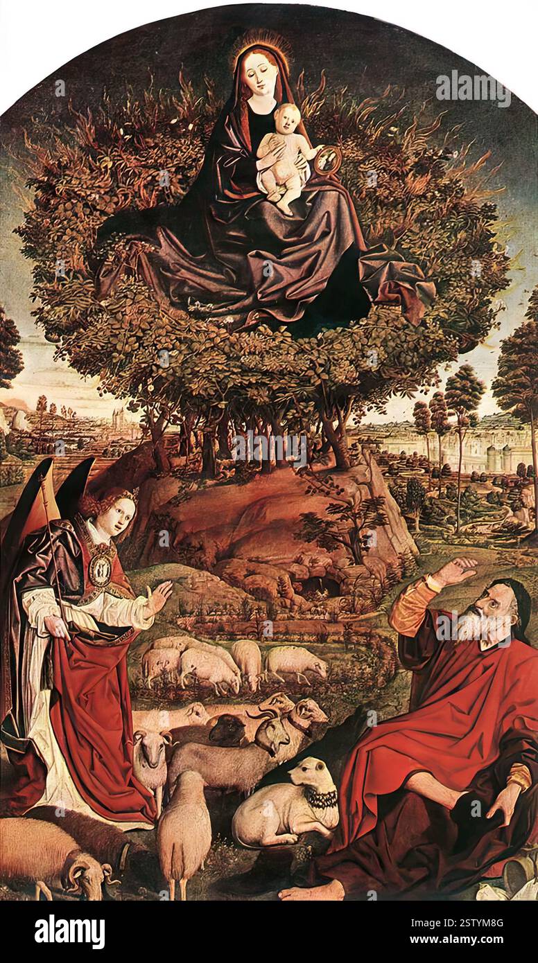 FROMENT, Nicolas (b. ca. 1435, Uzes, d. ca. 1486, Avignon) The Burning ...