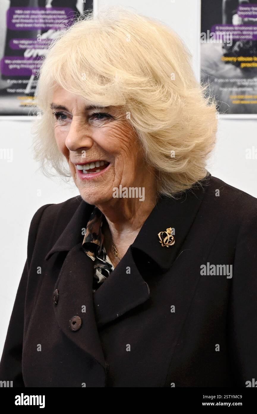 Queen Camilla during a visit to the Asian Women's Resource Centre (AWRC ...