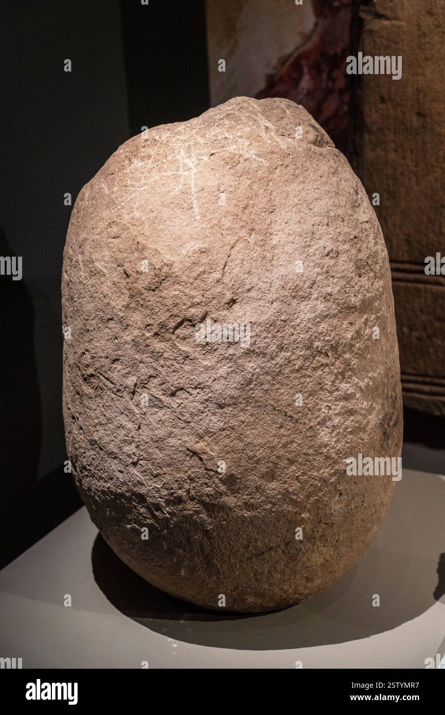 ovoid baetyl, 3rd century BC, palace sanctuary, Tablas Bridge, Iberian ...