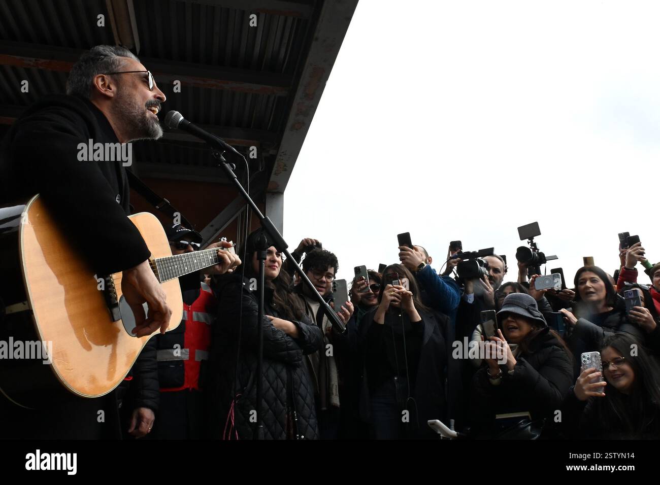 Italian singer Dario Brunori participates event “Brunori Sas e Restanza ...