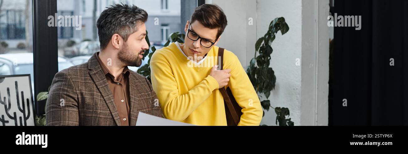 New employee receives orientation while chatting and engaging with a ...